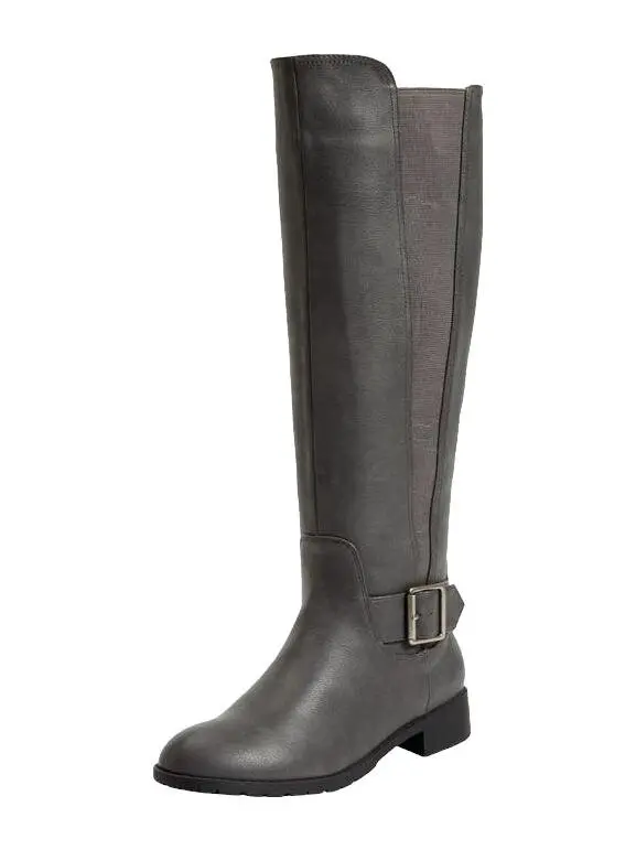 COMFORTVIEW Milan Tall Wide Calf Boots - Grey