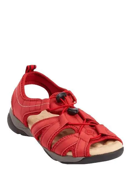 COMFORTVIEW Trek Strappy Sandals - Hot Red