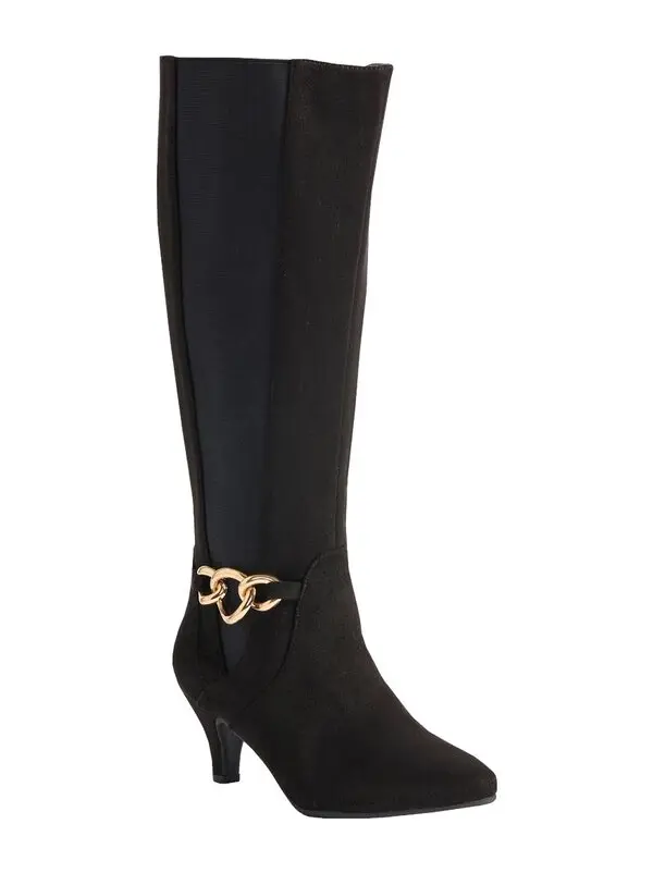 COMFORTVIEW The Rosey Tall Wide Calf Boots - Black