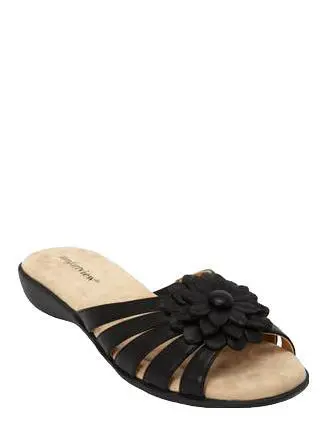 COMFORTVIEW Abigail Slip-on Sandal - Black