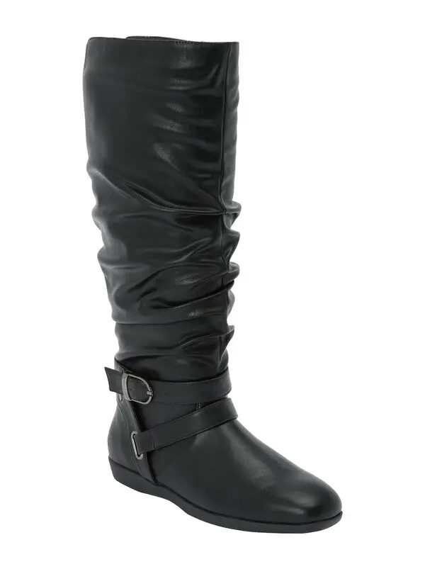 COMFORTVIEW Arya Wide Calf Boots - Black