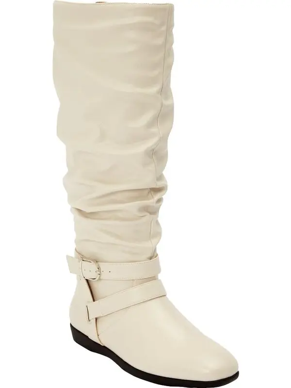 COMFORTVIEW Arya Wide Calf Boots - Winter White