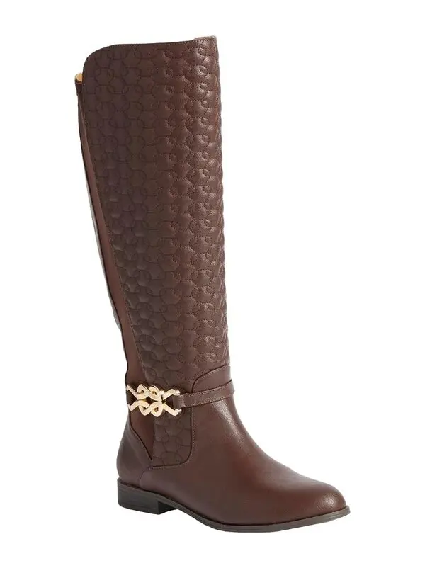 COMFORTVIEW The Viona Tall Wide Calf Boots - Brown