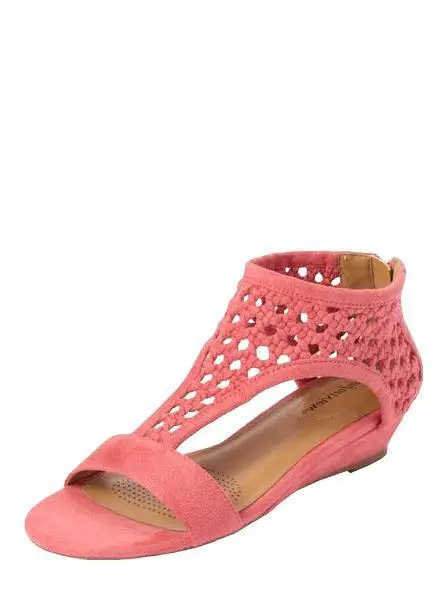 COMFORTVIEW Harper Wedge Sandals - Tea Rose