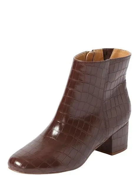 COMFORTVIEW The Sidney Bootie - Brown Croco