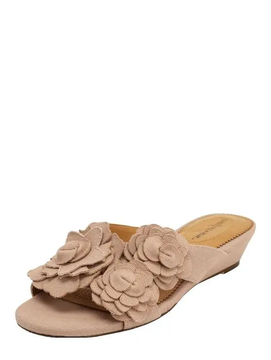 COMFORTVIEW Slip-on Mule With Wedge Heel - Nude