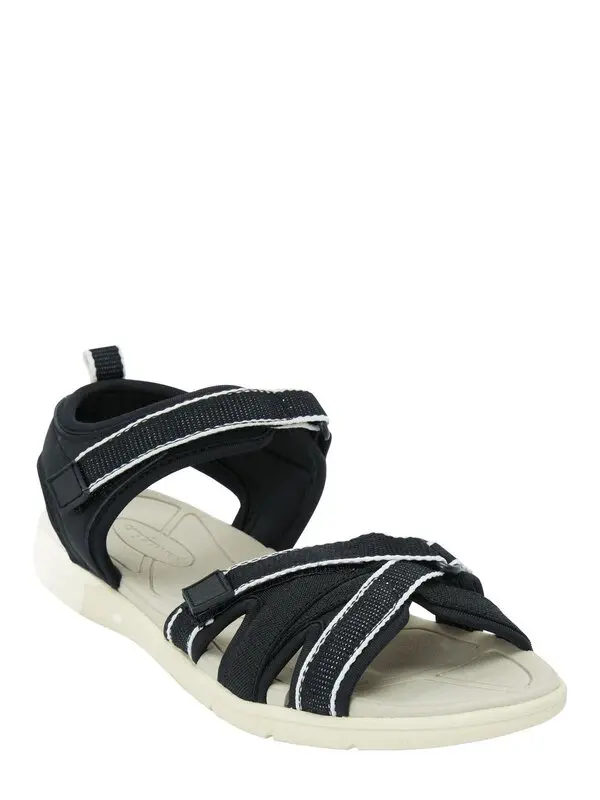 COMFORTVIEW Annora Adjustable Water Friendly Sandal - Black