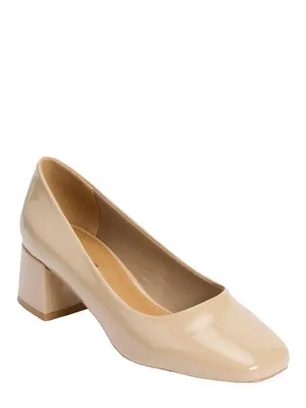 COMFORTVIEW Marisol Slip On Pump - Beige Patent