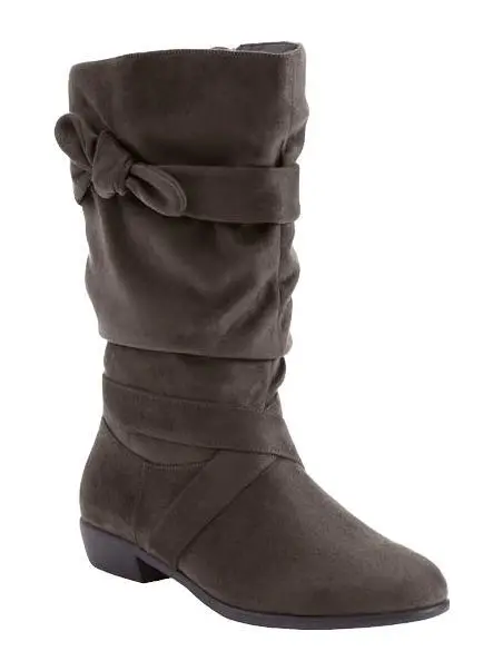 COMFORTVIEW Heather Wide Calf Boots - Grey