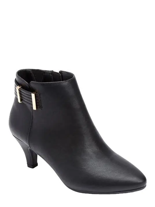 COMFORTVIEW Decima Leather Bootie - Black