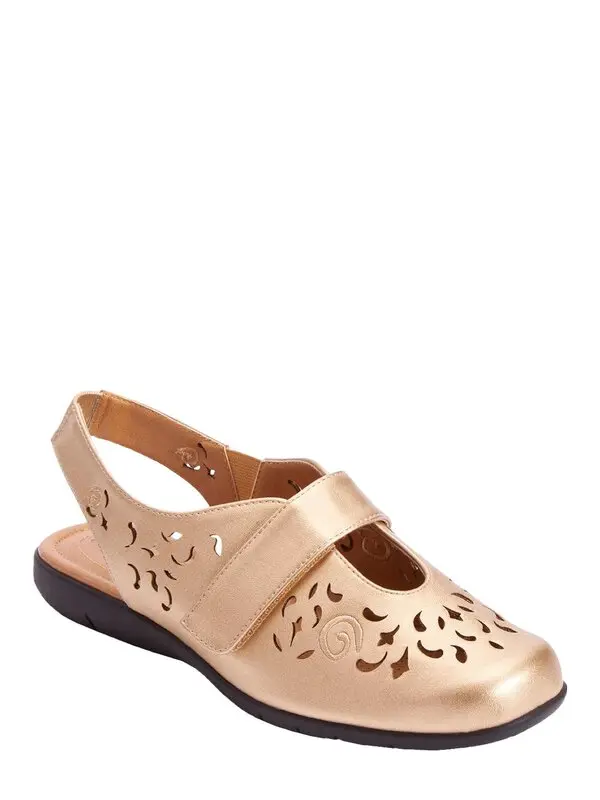 COMFORTVIEW Jordyn Slingback Shoes - Gold