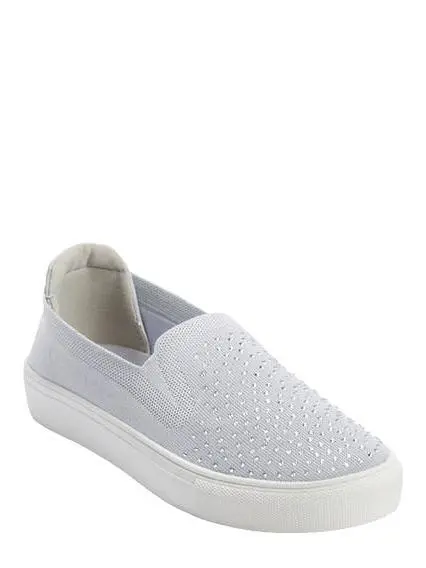 COMFORTVIEW Slip-on Sneaker - Grey Rhinestone
