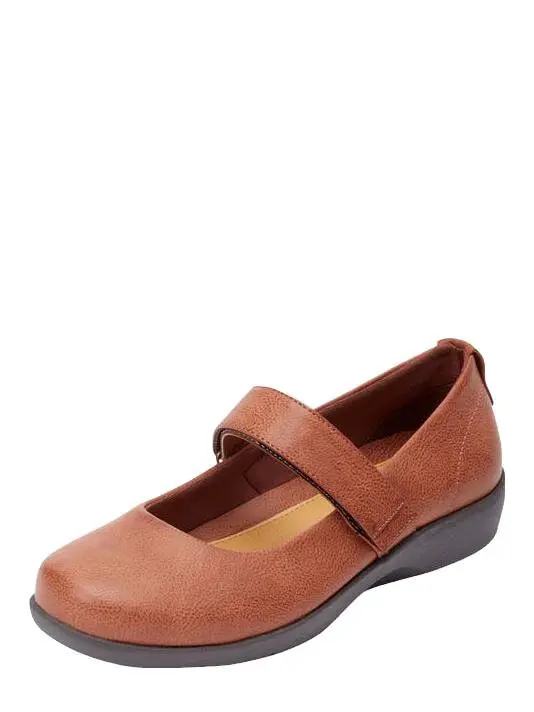 COMFORTVIEW Carla Mary Jane Flat - Brown