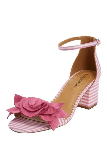 COMFORTVIEW Ona Sandal With Floral Applique - Passion Pink
