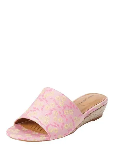COMFORTVIEW Capri Slip-on Mule - Pink Embroidery