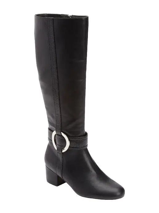 COMFORTVIEW Vale Tall Wide Calf Boots - Black