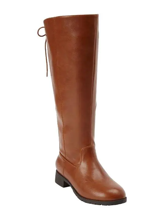 COMFORTVIEW Charleston Tall Wide Calf Boots - Luggage