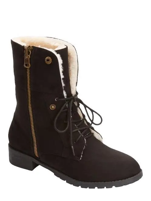 COMFORTVIEW Leighton Lace-up Convertible Shaft Weather Boots - Black
