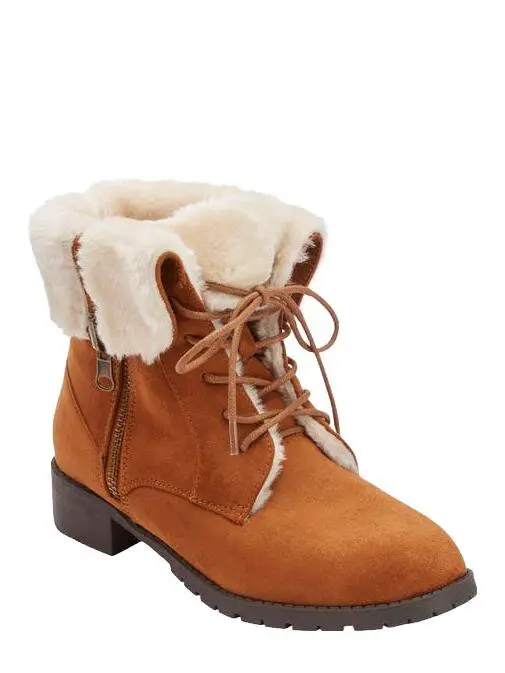 COMFORTVIEW Leighton Lace-up Convertible Shaft Weather Boots - Cognac