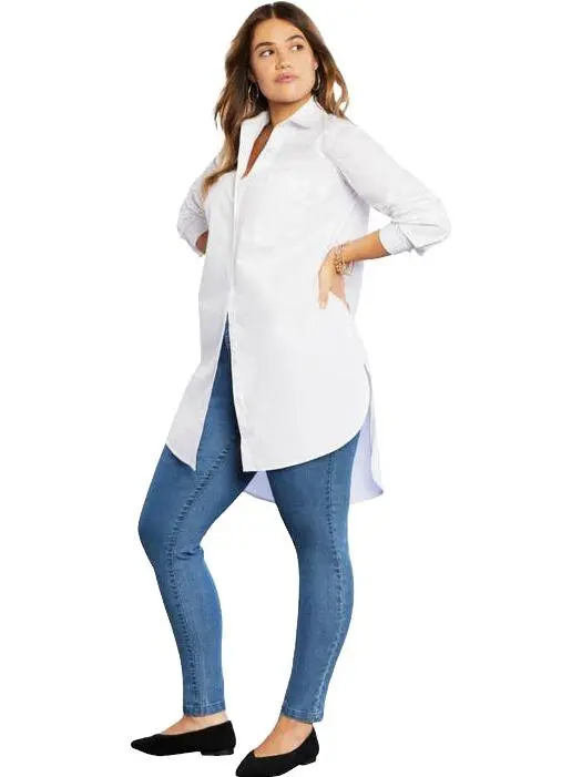 JUNE + VIE Poplin La Vie Max Tunic - White