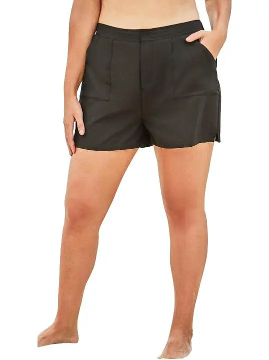 SWIMSUITS FOR ALL Cargo Swim Short - Black