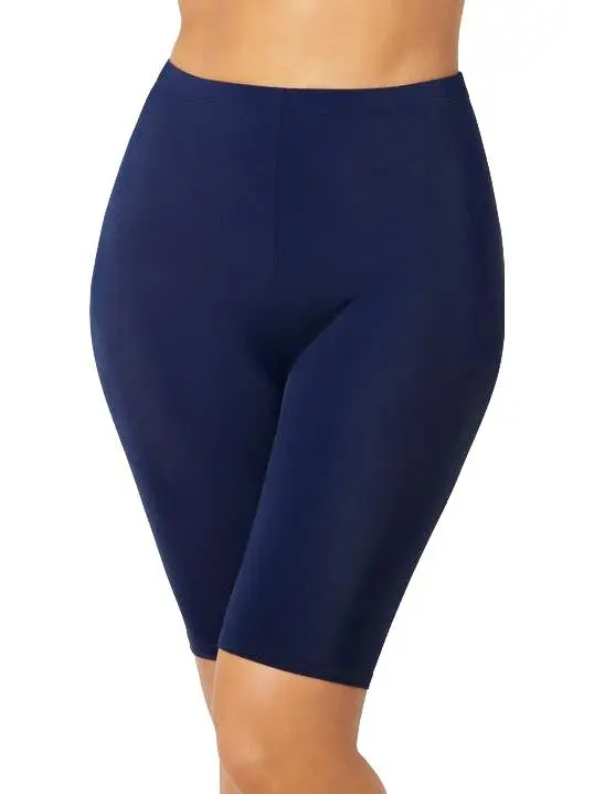 SWIMSUITS FOR ALL Long Bike Short Swim Bottom - Navy