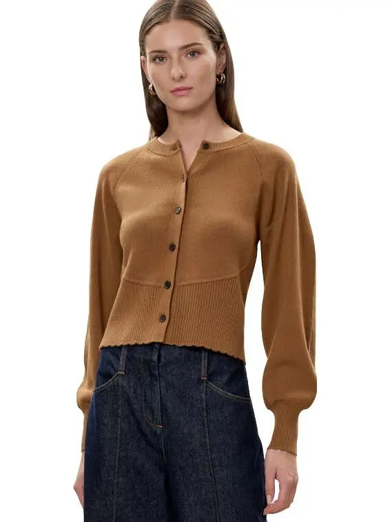 Rebecca Taylor Rhea Knit Cardigan - Tobacco