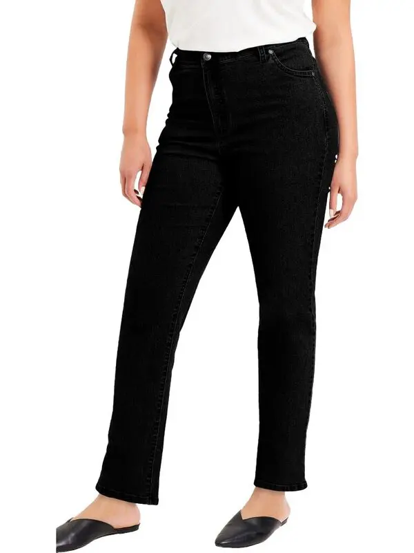 JUNE + VIE June Fit Straight-leg Jeans - Black