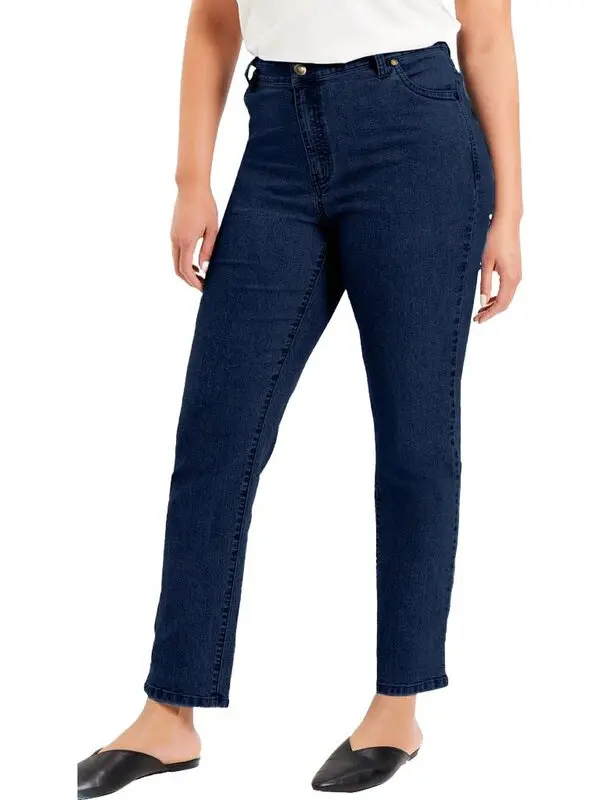 JUNE + VIE June Fit Straight-leg Jeans - Dark Blue