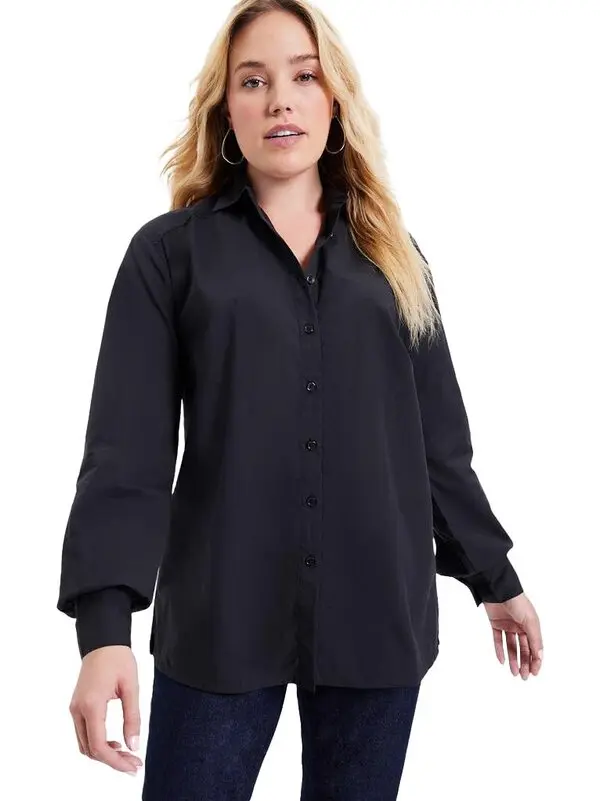JUNE + VIE Poplin La Vie Tunic - Black