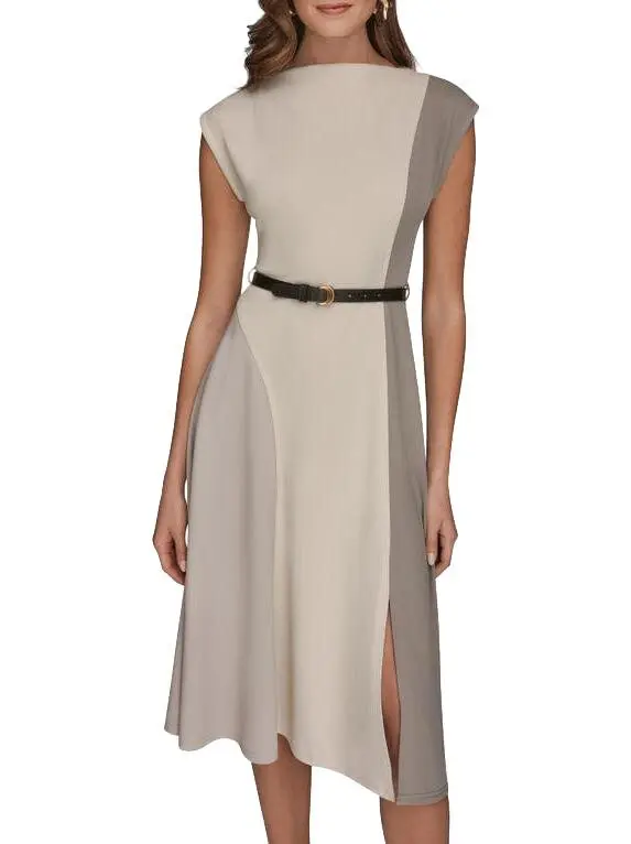 Donna Karan New York Colorblock Sleeveless Midi Dress - Vapor/vell