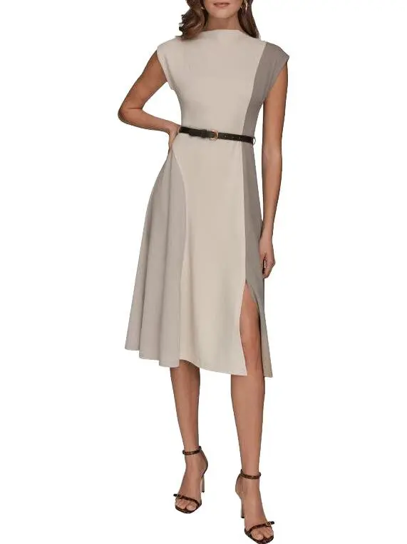 Donna Karan New York Colorblock Sleeveless Midi Dress - Vapor/vell