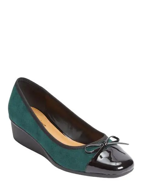 COMFORTVIEW Jade Slip-on Wedge - Emerald
