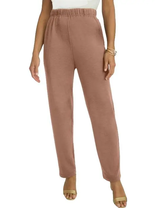 JESSICA LONDON Soft Ease Straight Leg Pant - Creamy Mocha