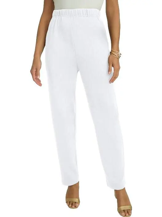 JESSICA LONDON Straight Leg Pant - White