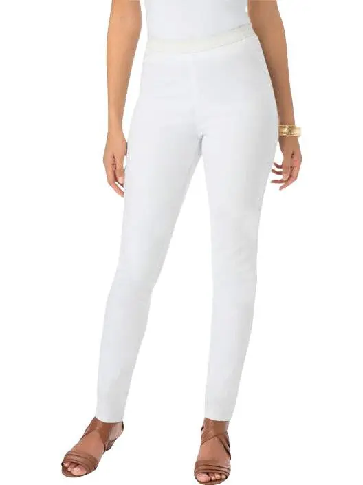 JESSICA LONDON Stretch Denim Skinny Jeggings - White