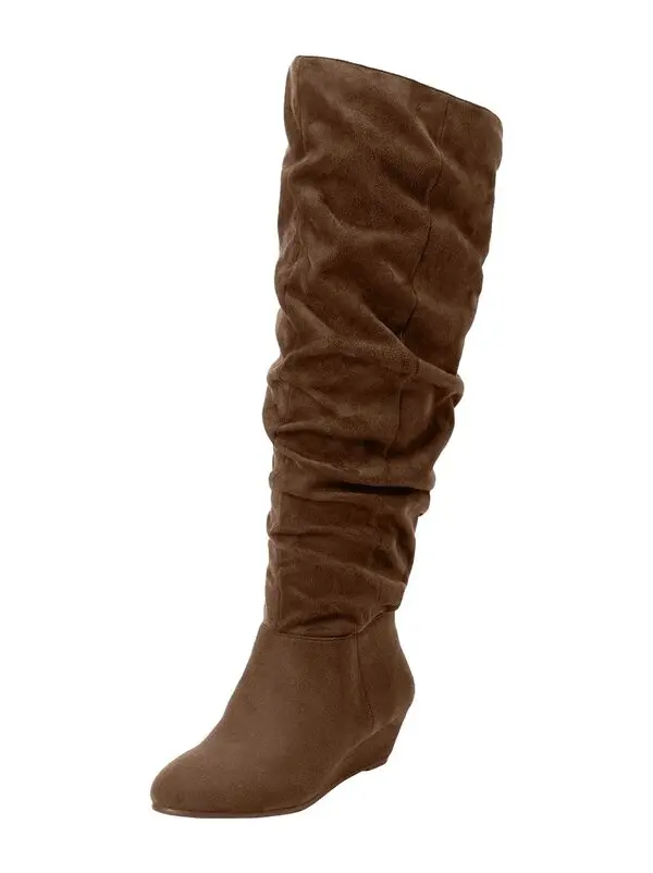 COMFORTVIEW Tamara Tall Wide Calf Boot - Brown