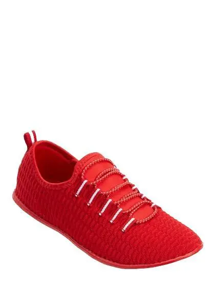 COMFORTVIEW Textured Knit Slip-on Sneaker - Crimson