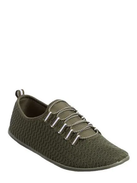 COMFORTVIEW Textured Knit Slip-on Sneakers - Dark Olive