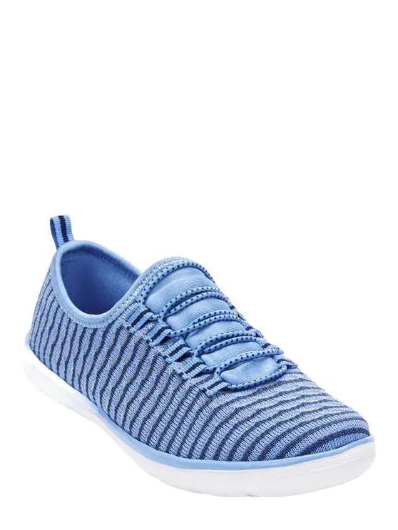 COMFORTVIEW Textured Knit Slip-on Sneakers - French Blue