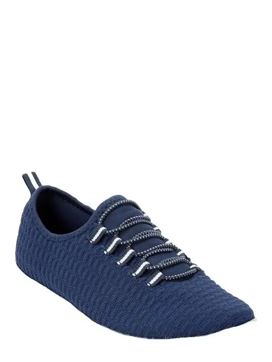 COMFORTVIEW Textured Knit Slip-on Sneakers - Navy