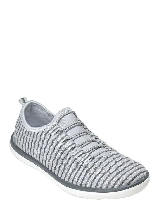 COMFORTVIEW Textured Knit Slip-on Sneakers - Pearl Grey