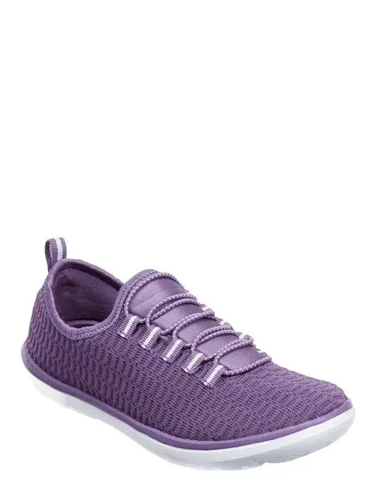 COMFORTVIEW Textured Knit Slip-on Sneakers - Sweet Grape