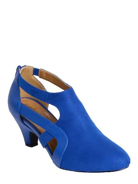COMFORTVIEW Suede-like Shootie Pump - Dark Sapphire