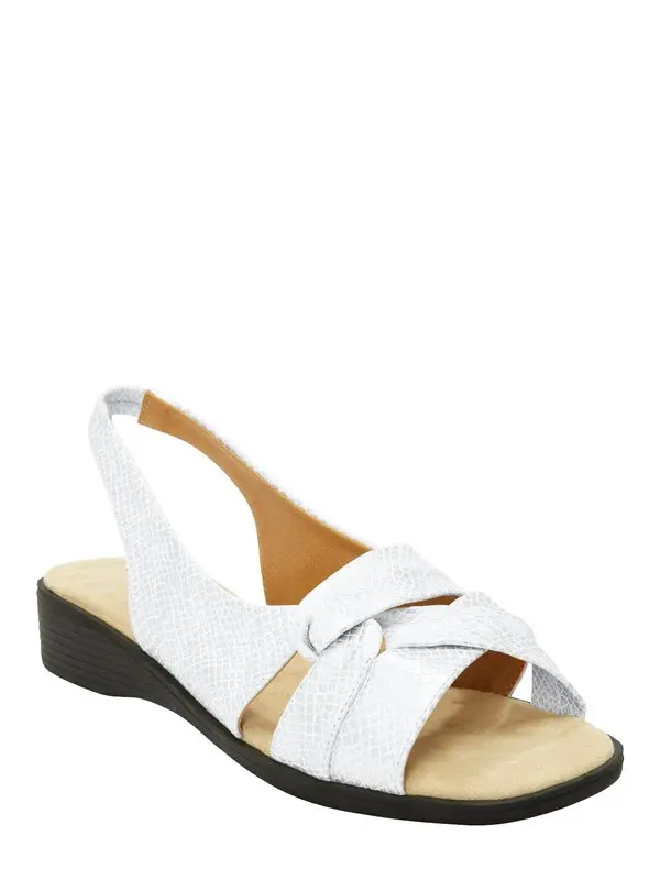 COMFORTVIEW The Pearl Slingback Sandal - White
