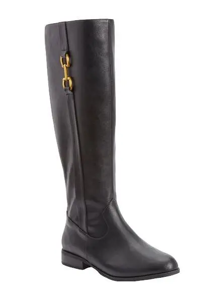 COMFORTVIEW Azalia Tall Wide Calf Boots - Black