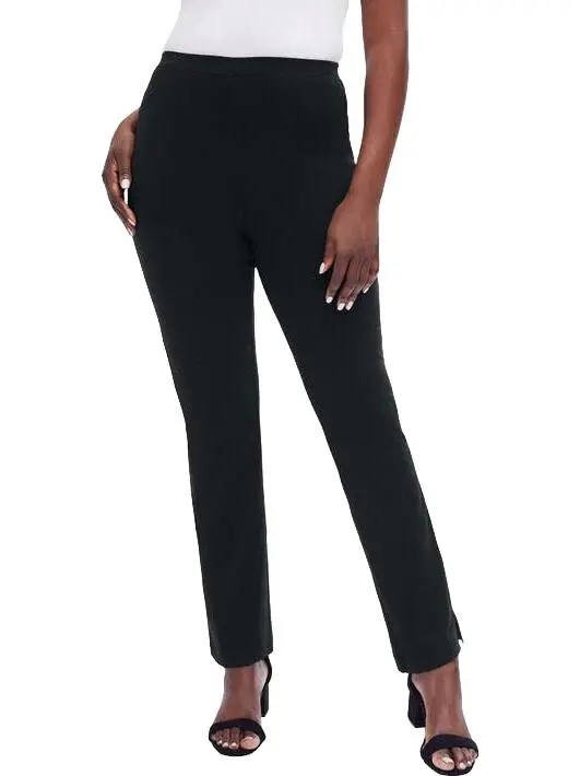 JESSICA LONDON Everyday Stretch Cotton Straight Leg - Black