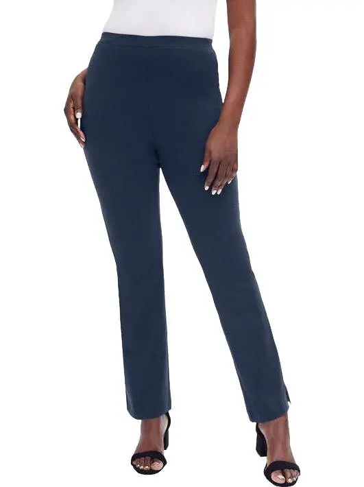 JESSICA LONDON Everyday Stretch Cotton Straight Leg - Navy
