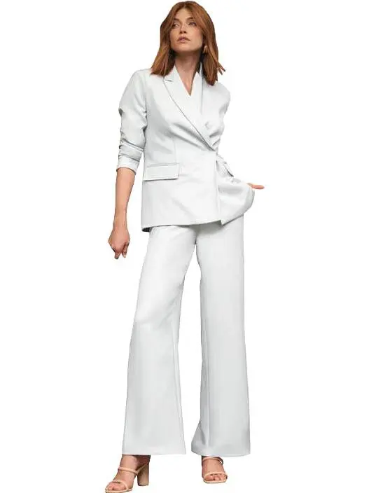 JESSICA LONDON Bi-stretch Shaped Blazer - White