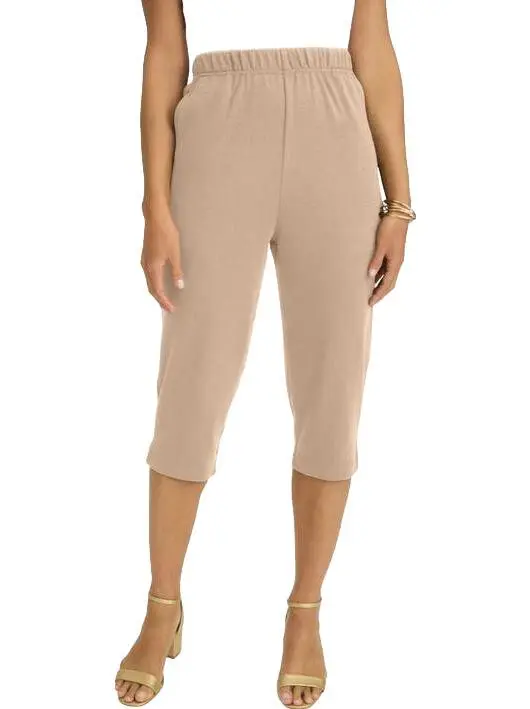 JESSICA LONDON Soft Ease Capri - New Khaki